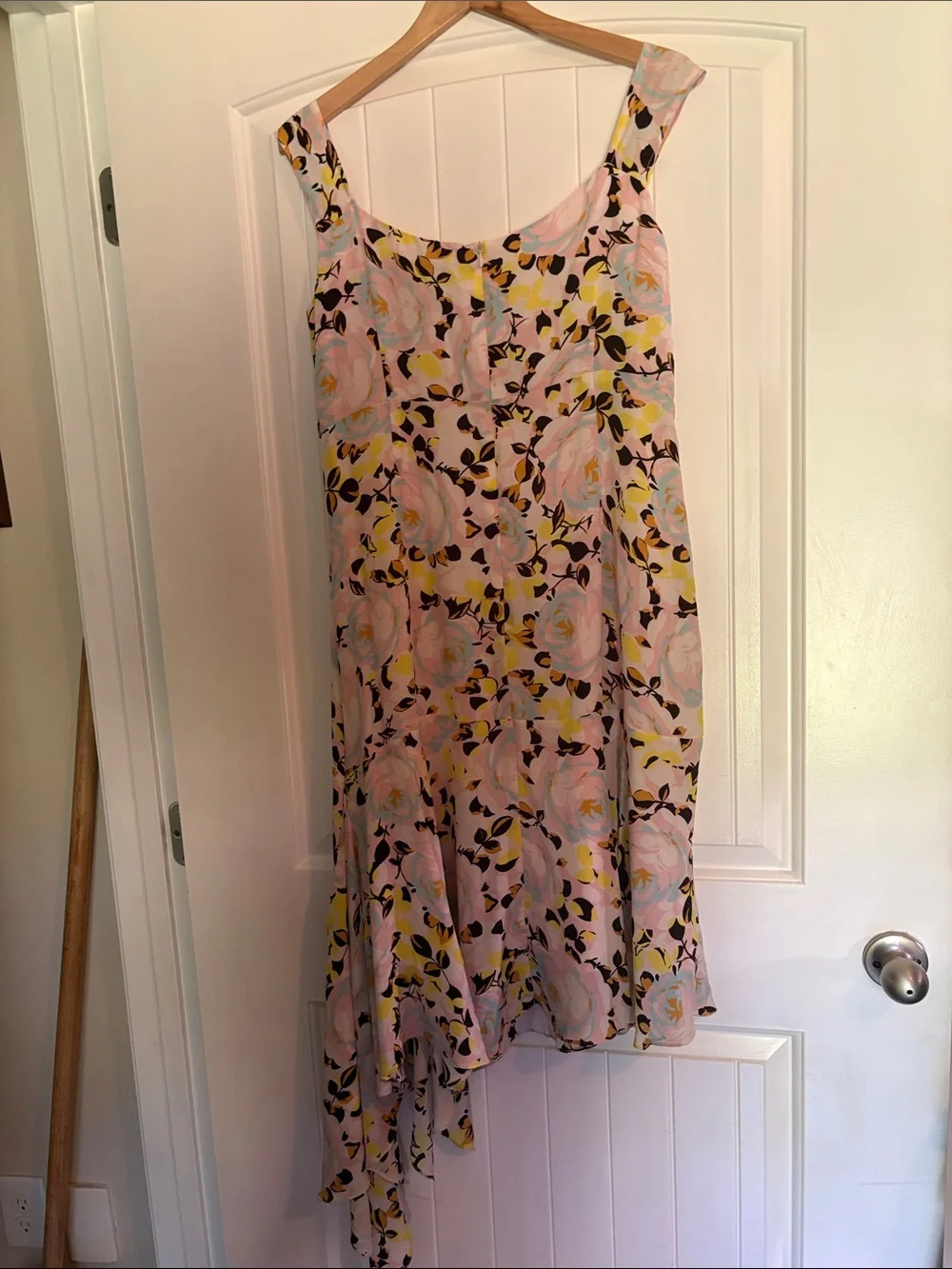 Nanette Lepore | Dresses | Nanette Lepore Floral Asymmetrical Pink ...